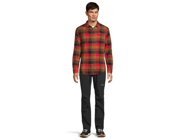 Columbia Cornell Woodstm Flannel Long Sleeve Shirt Clothing Black Backland Tartan - Multi