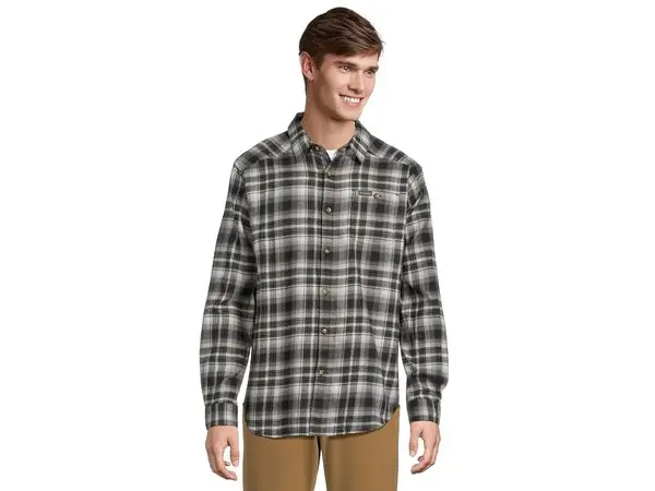 Columbia Cornell Woodstm Flannel Long Sleeve Shirt Clothing Collegiate Navy Buffalo Check - Multi