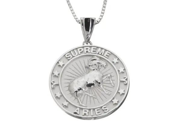 Supreme Jacob&co Aries Zodiac Pendant - Sterling Silver