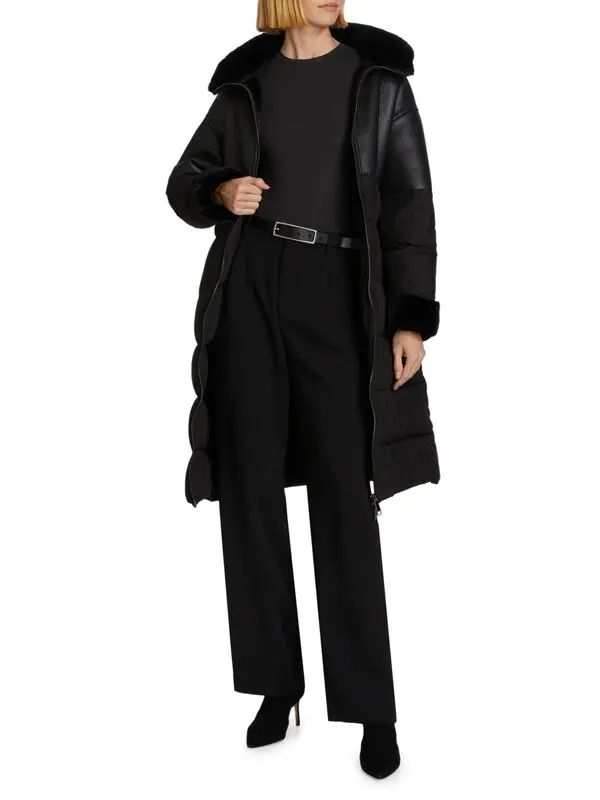 MERCER COLLECTIVE Kate Mixed-media Puffer Coat
