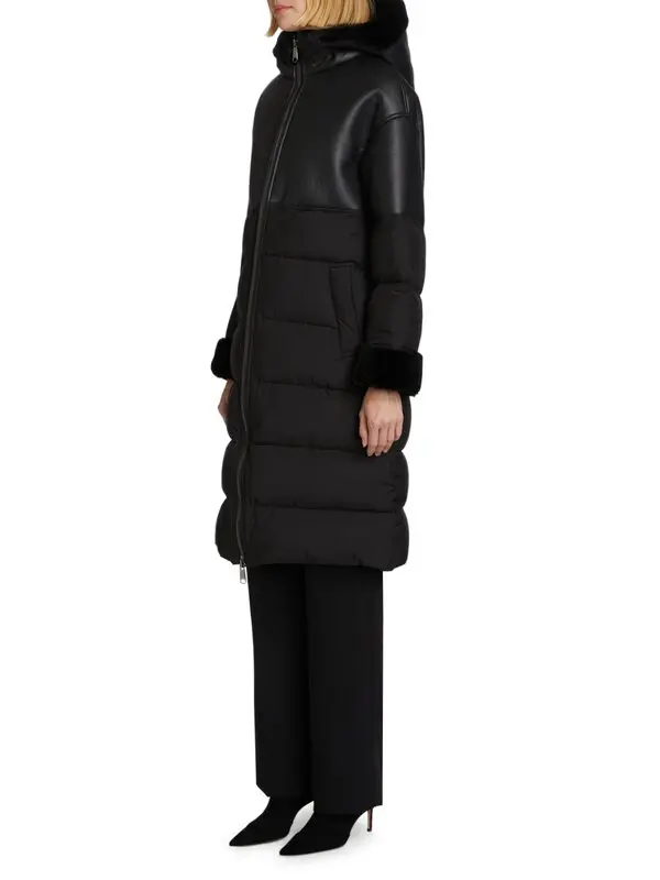 MERCER COLLECTIVE Kate Mixed-media Puffer Coat