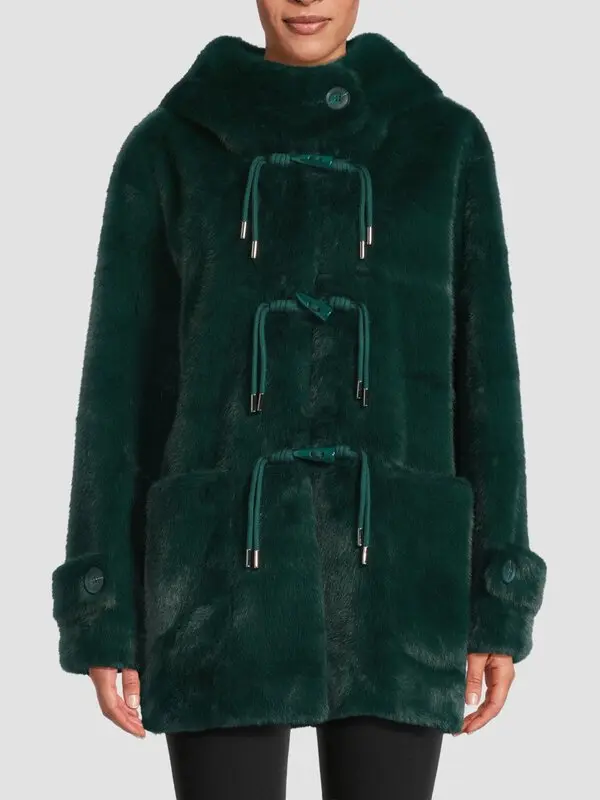 Kobi Halperin Rosie Faux-fur Coat - Lagoon