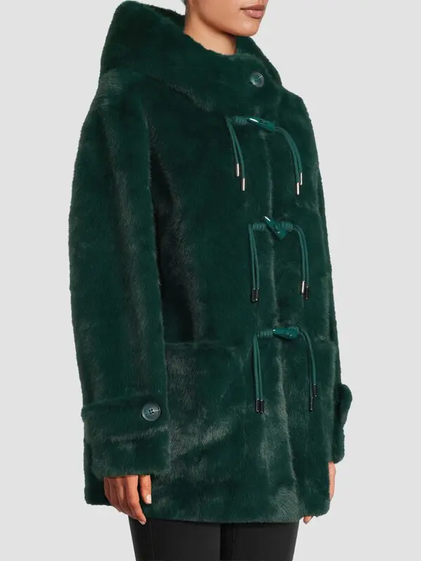 Kobi Halperin Rosie Faux-fur Coat - Lagoon