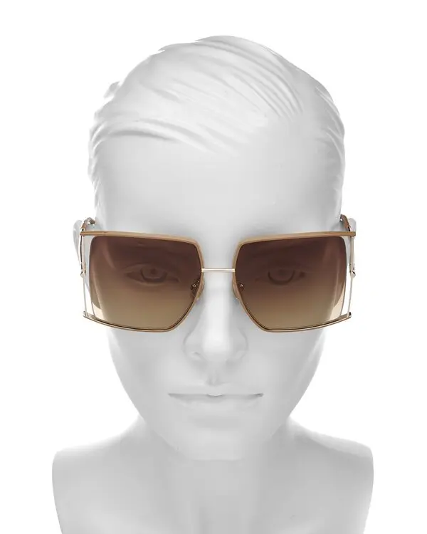 Max Mara Jean Square Sunglasses - Brown/brown