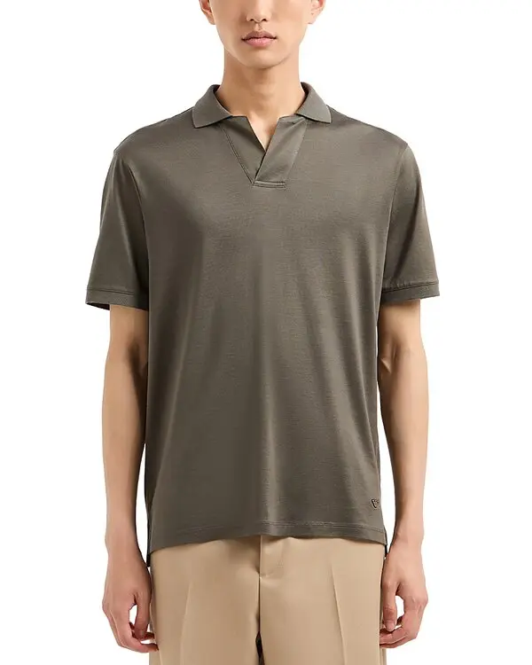 Emporio Armani Jersey Polo Shirt - Beige Green