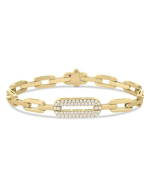Roberto Coin 18k Yellow Navarra Diamond Bracelet - Gold