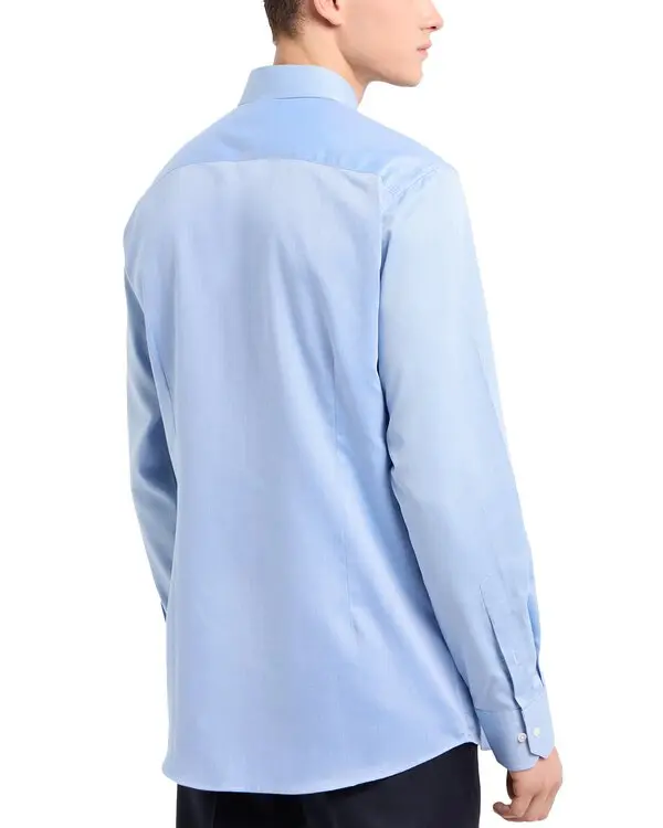 Emporio Armani New York Regular Fit Herringbone Dress Shirt - Multi