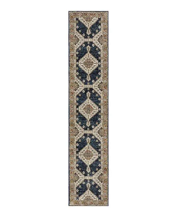 ORIENTAL WEAVERS Andorra 2281e Runner Area Rug, 2'6 X 12 - Blue