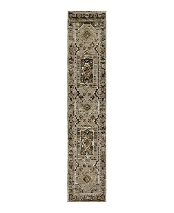 ORIENTAL WEAVERS Andorra 2442d Runner Area Rug, 2'6 X 12 - Grey