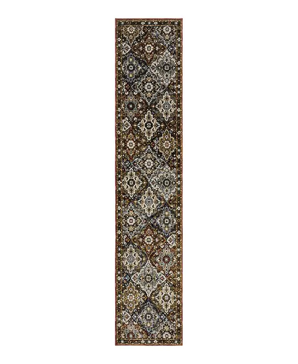 ORIENTAL WEAVERS Andorra 2408a Runner Area Rug, 2'6 X 12 - Red