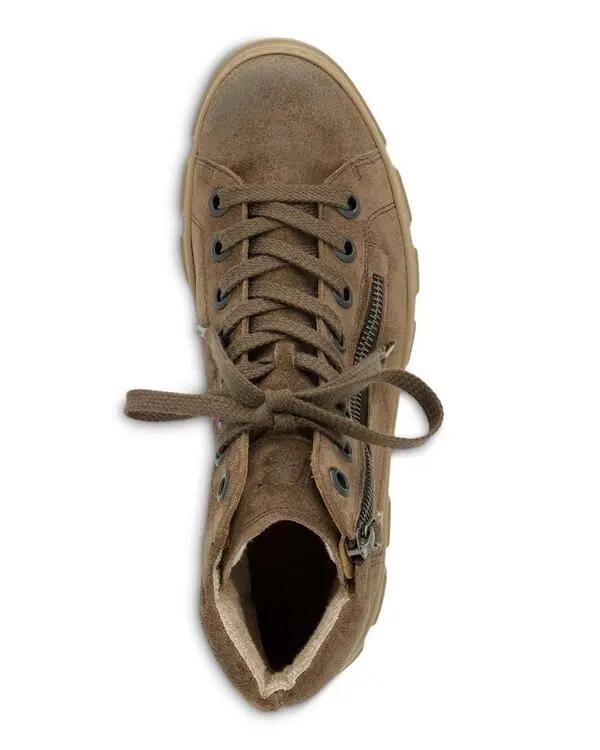 Paul Green Novi Hi-top Sneakers - Earth Suede