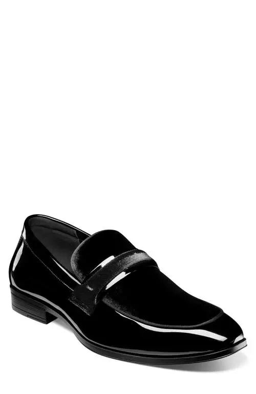 STACY ADAMS Spratley Saddle Loafer - Black