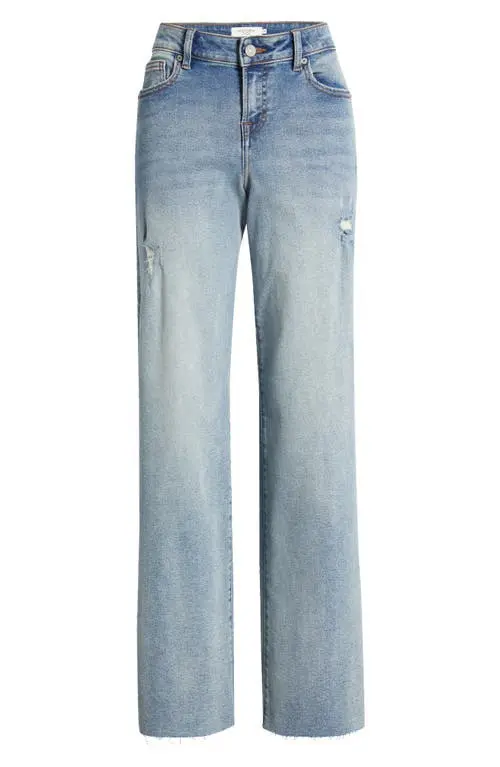 HIDDEN JEANS Raw Hem Mid Rise Dad Jeans