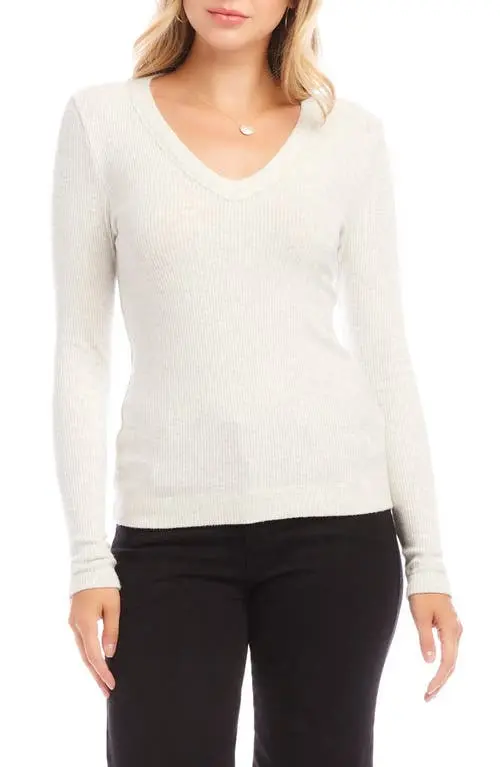 Karen Kane V-neck Brushed Rib Top