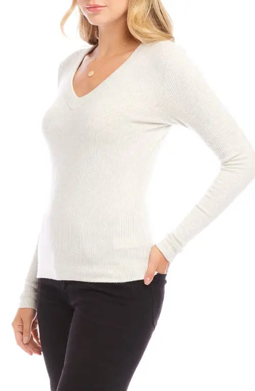 Karen Kane V-neck Brushed Rib Top