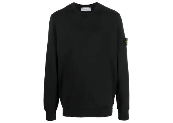 Stone Island 532b9 Felpa Crewneck Sweatshirt With Logo Patch