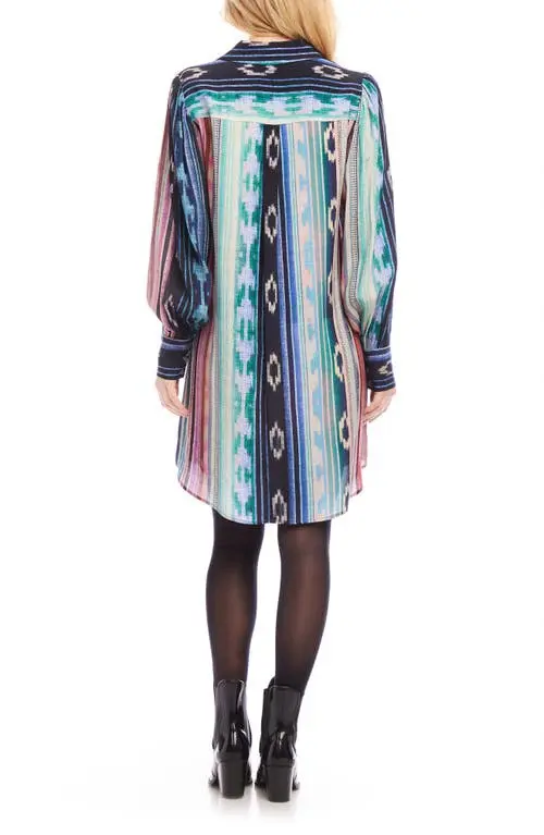 Karen Kane Printed Long Sleeve Shirtdress