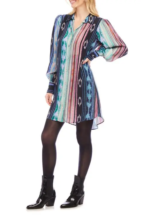 Karen Kane Printed Long Sleeve Shirtdress