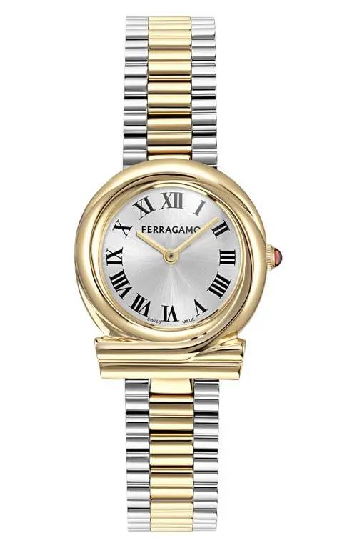 FERRAGAMO Gancini Two-tone Bracelet Watch - Two Tone