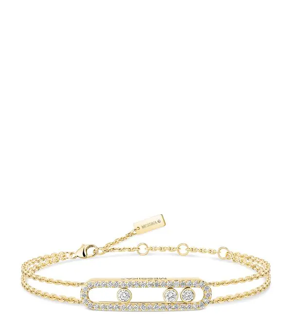 Messika Move Classique Diamond Pave Bracelet In Yellow - Gold