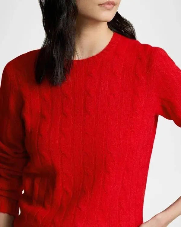 Polo Ralph Lauren Julianna Cable-knit Cashmere Sweater - Red
