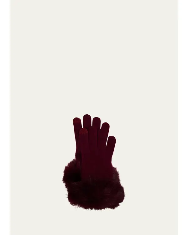 Sofia Cashmere Touchscreen Gloves - Bordeaux