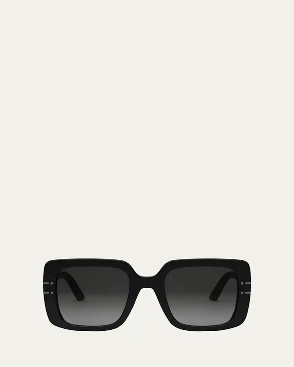Dior Diorsignature S11i Square Sunglasses - Shiny Black/gradient Smoke
