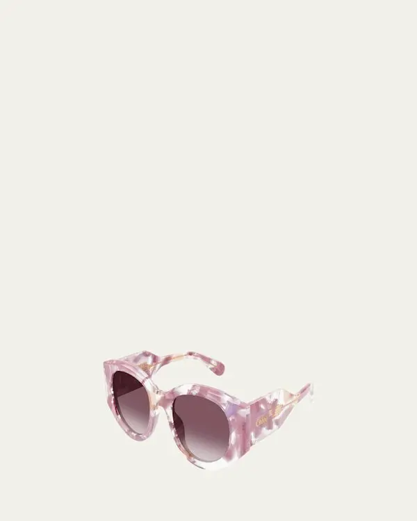 Chloé Round Frame Sunglasses - Pink Peony