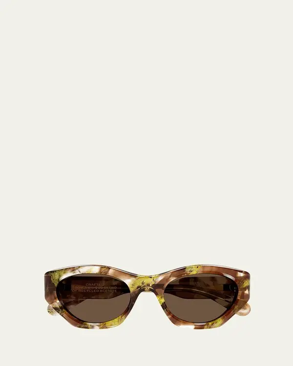 Chloé Logo Cat-eye Sunglasses - Opal Gold