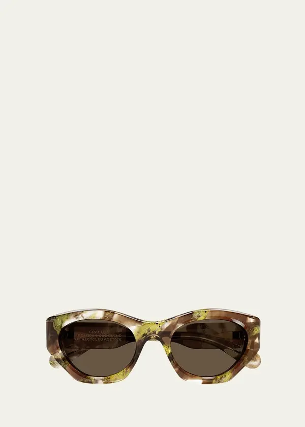 Chloé Logo Cat-eye Sunglasses - Opal Gold