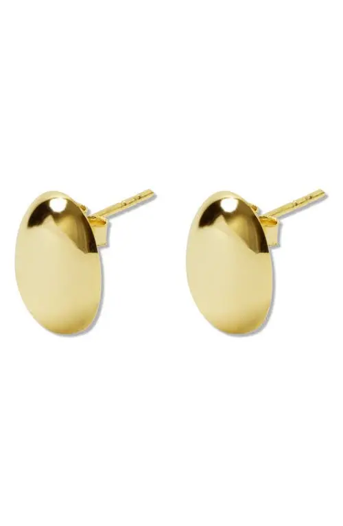 Argento Vivo Oval Stud Earrings - Gold