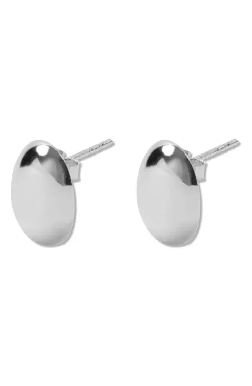 Argento Vivo Oval Stud Earrings - Silver