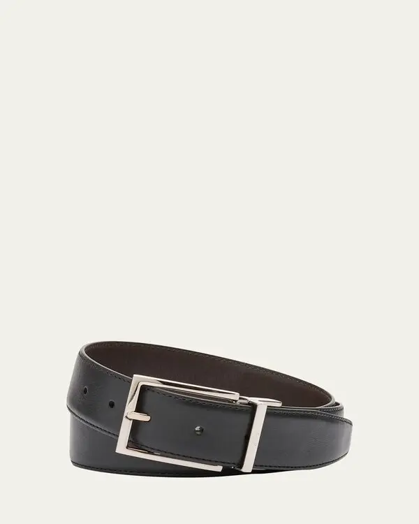 Brioni Twist Buckle Reversible Belt - Blkbrw