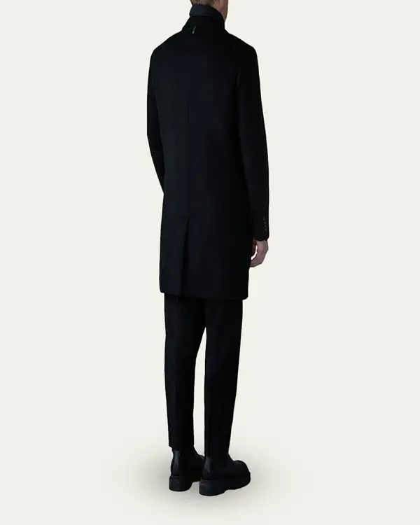Mackage Wool Topcoat With Removable Down Bib - Black