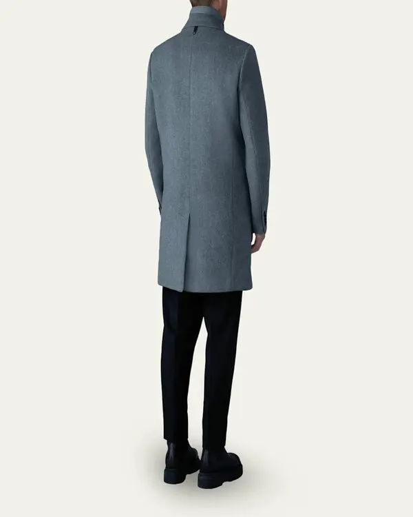 Mackage Wool Topcoat With Removable Down Bib - Black