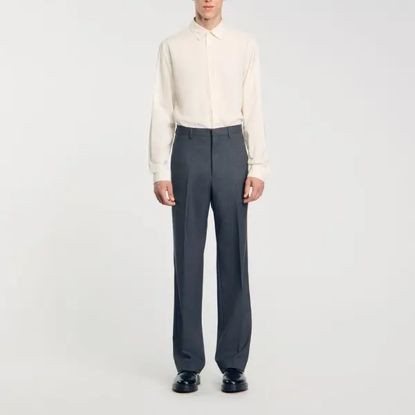 Sandro Wide-leg Suit Trousers - Grey