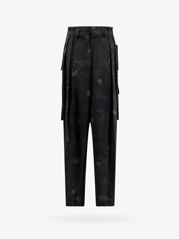 Dries Van Noten Silk Cargo Trouser