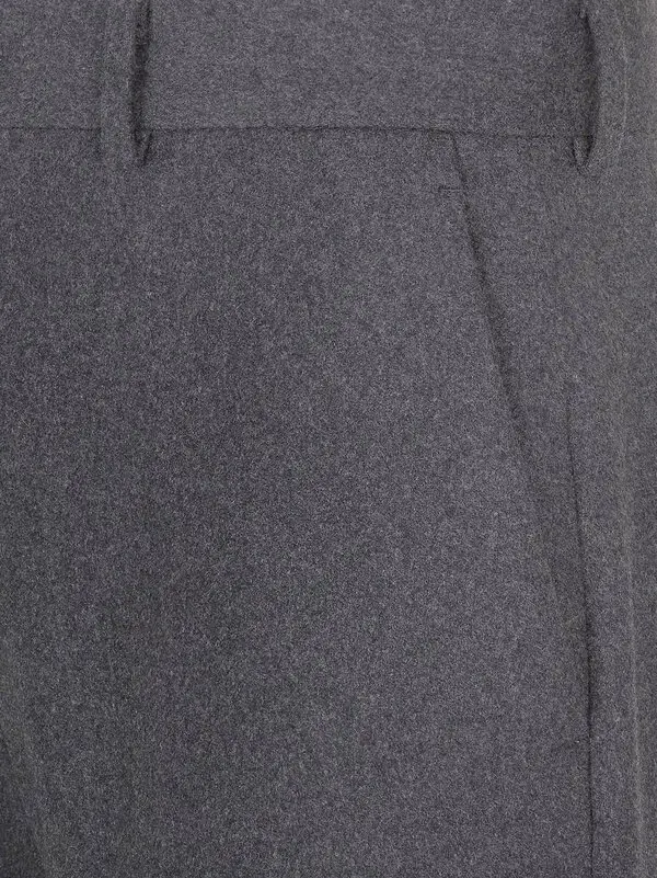 Fendi Stretch Cashmere Trousers With Logo Detail