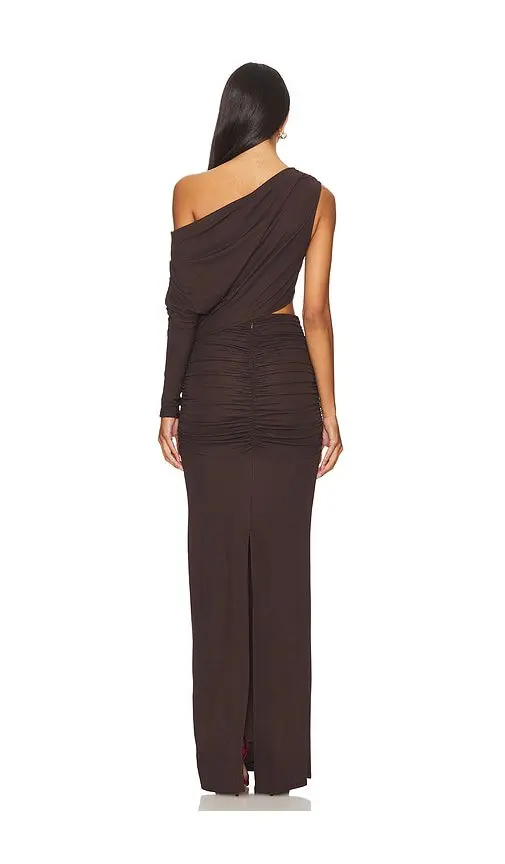 Nbd Yahaira Maxi Dress - Dark Brown