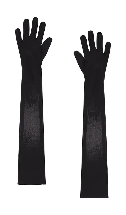 Norma Kamali Long Gloves - Charcoal