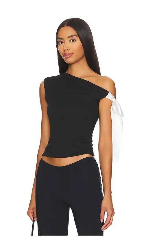 MORE TO COME Raquel Tie Sleeve Top