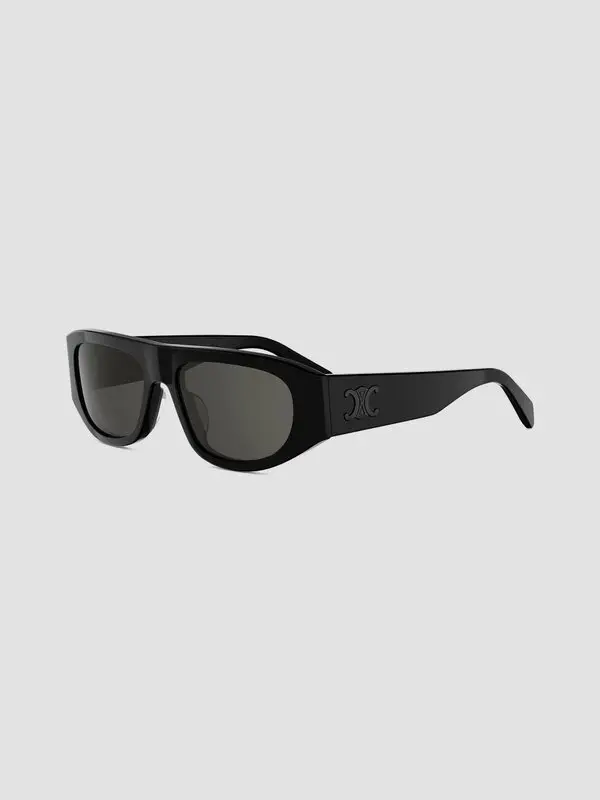 Celine Triomphe 55mm Geometric Sunglasses - Black