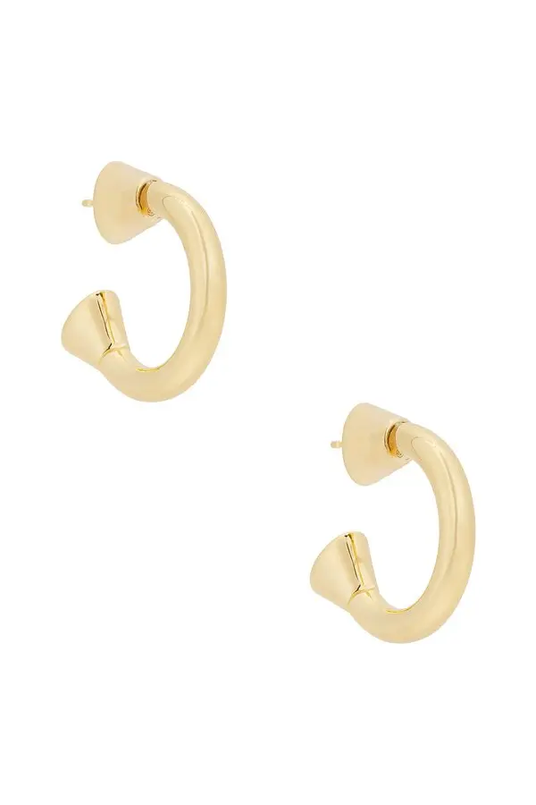 Bottega Veneta Hoop Earrings - Yellow Gold