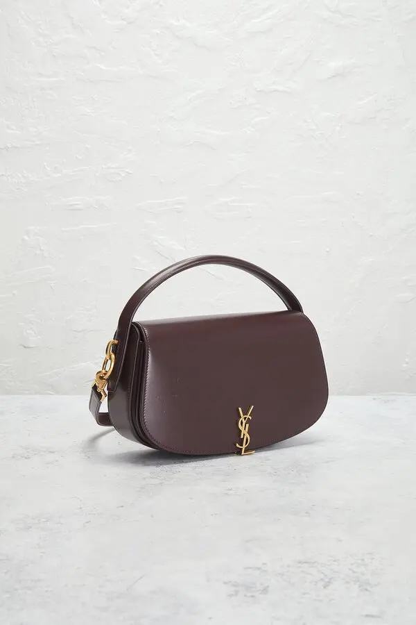 Saint Laurent Voltaire Shoulder Bag - Dark Currant