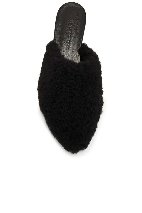Jenni Kayne Shearling Mule - Black