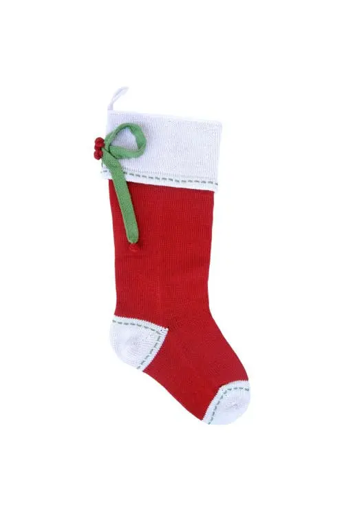 MELANGE COLLECTION Bow Stocking - Red