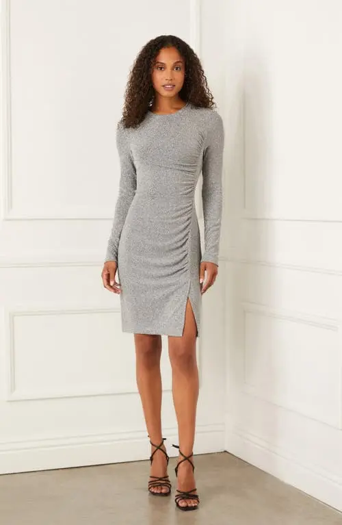 Karen Kane Ruched Long Sleeve Body-con Dress