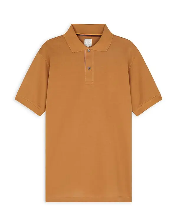 Paul Smith Ps Striped Placket Polo - Tan