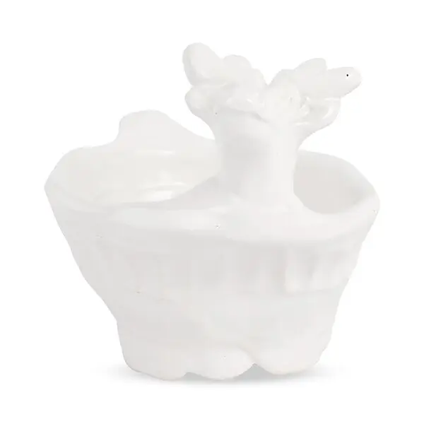 VIETRI Pietra Natale Figural Deer Condiment Bowl - White