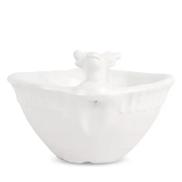 VIETRI Pietra Natale Figural Deer Deep Bowl - White